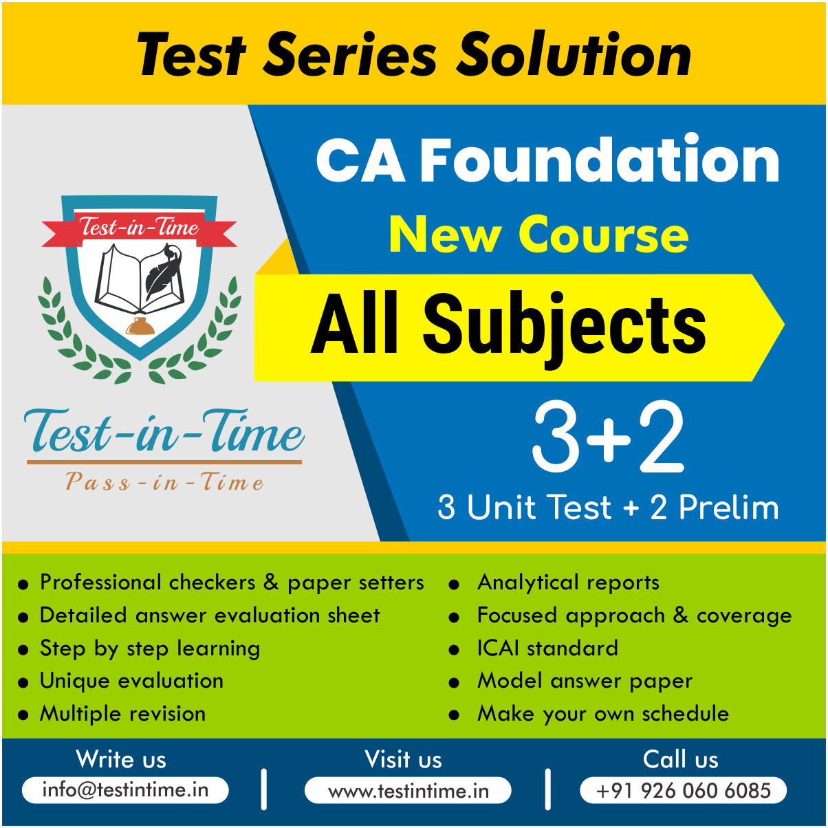 Home. CA Foundation All Subjects Test Series
